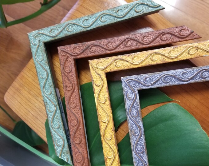 Colorful Wavy Pattern Picture Frames 5x7 8x10 8.5x11 and More With ...