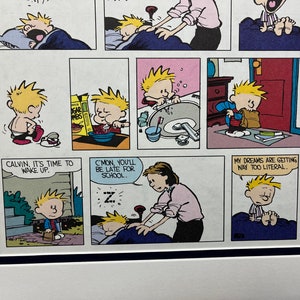 Framed Calvin and Hobbes Bedtime Dreaming Comic Bill Watterson - Etsy