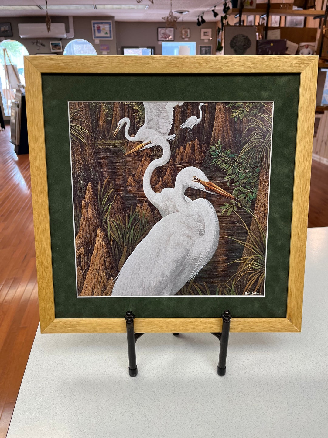 Framed Bev Doolittle White Magic Egret - Etsy