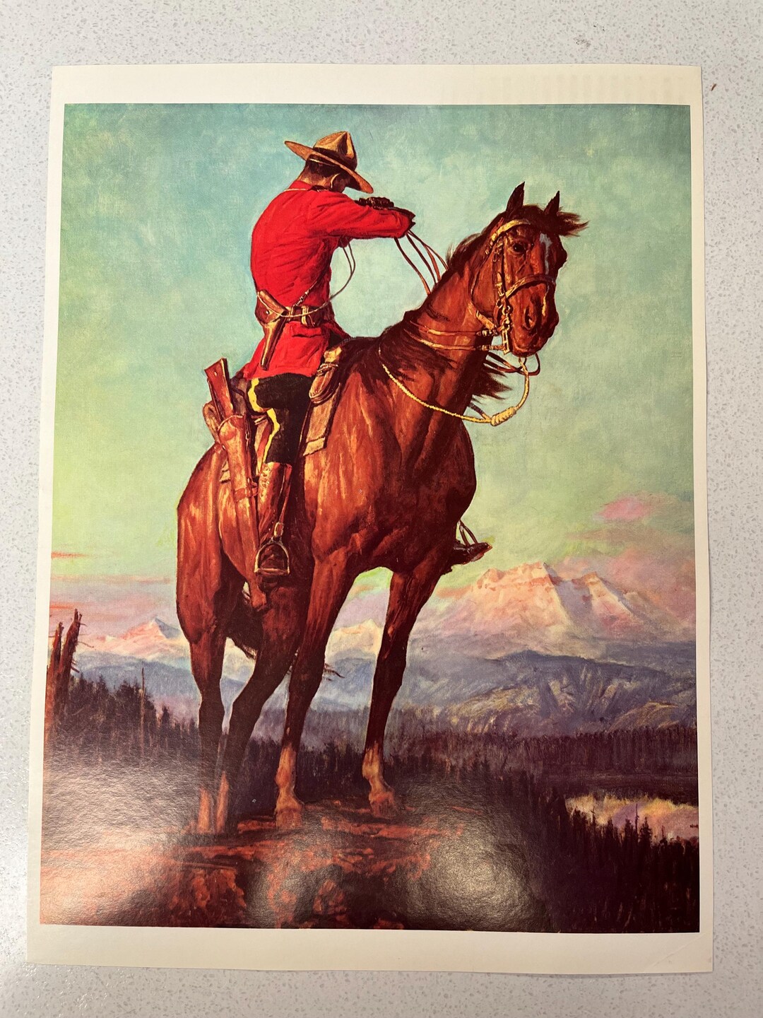 Vintage Arnold Friberg Print Canadian Mountie and Horse - Etsy