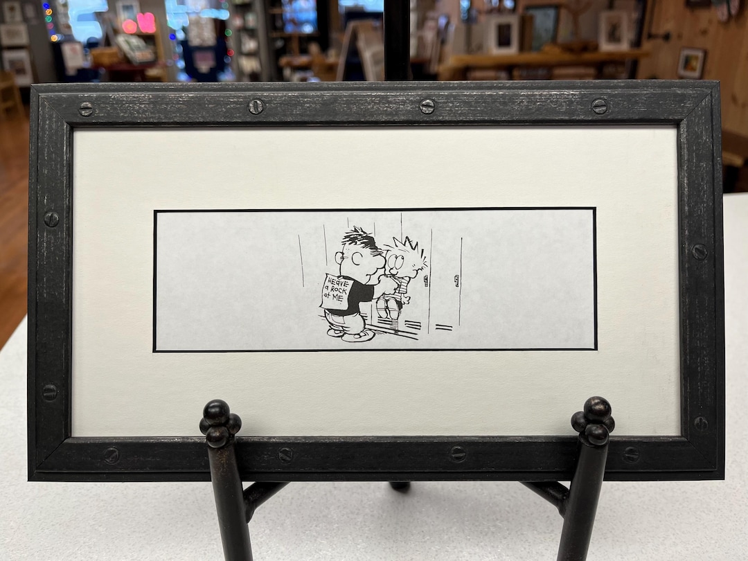 Framed Calvin and Hobbes Bully Comic Bill Watterson - Etsy