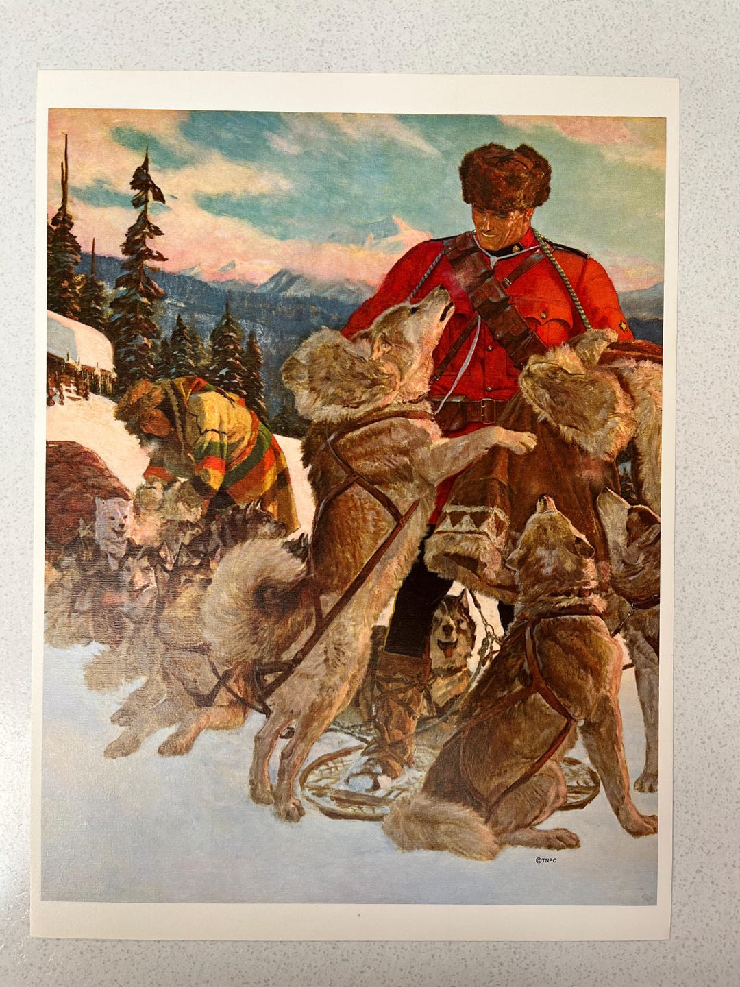 Vintage Arnold Friberg Print Canadian Mountie Sled Dogs - Etsy