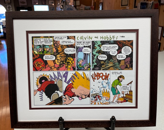 Framed Calvin and Hobbes Sneeze Comic Bill Watterson - Etsy