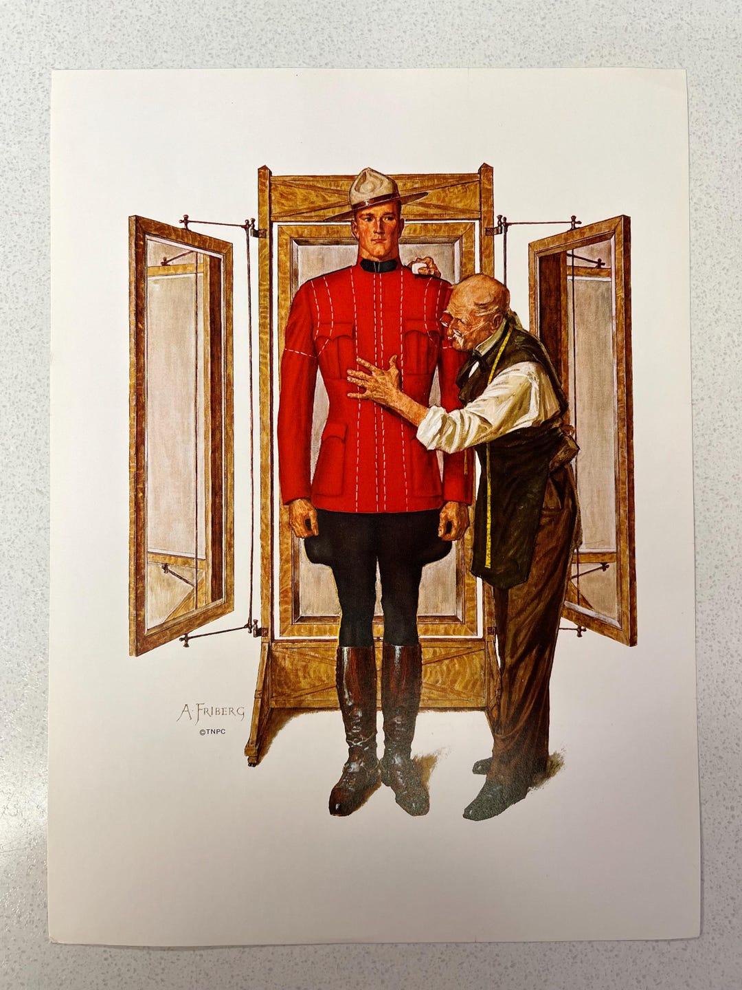 Vintage Arnold Friberg Print Canadian Mountie and Tailor - Etsy