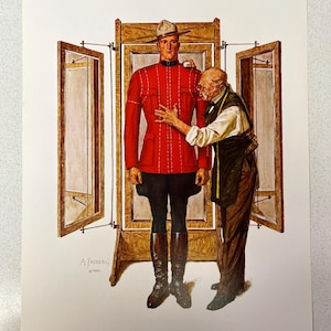 Vintage Arnold Friberg Print Canadian Mountie and Tailor - Etsy