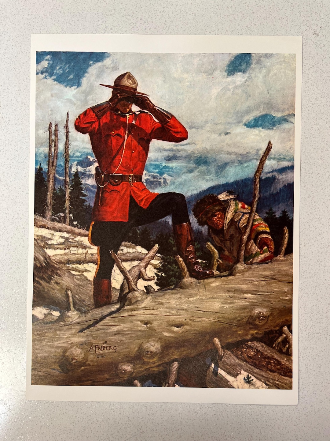 Vintage Arnold Friberg Print Canadian Mountie Lookout - Etsy