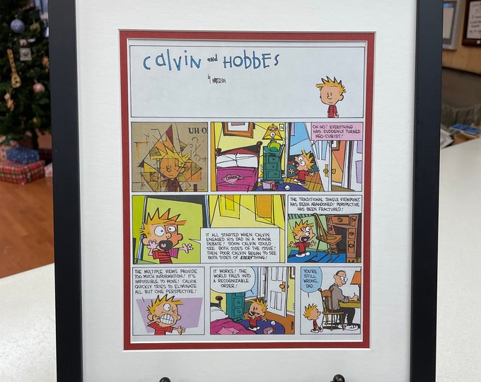 Framed Calvin and Hobbes Neo Cubist Comic Bill Watterson - Etsy
