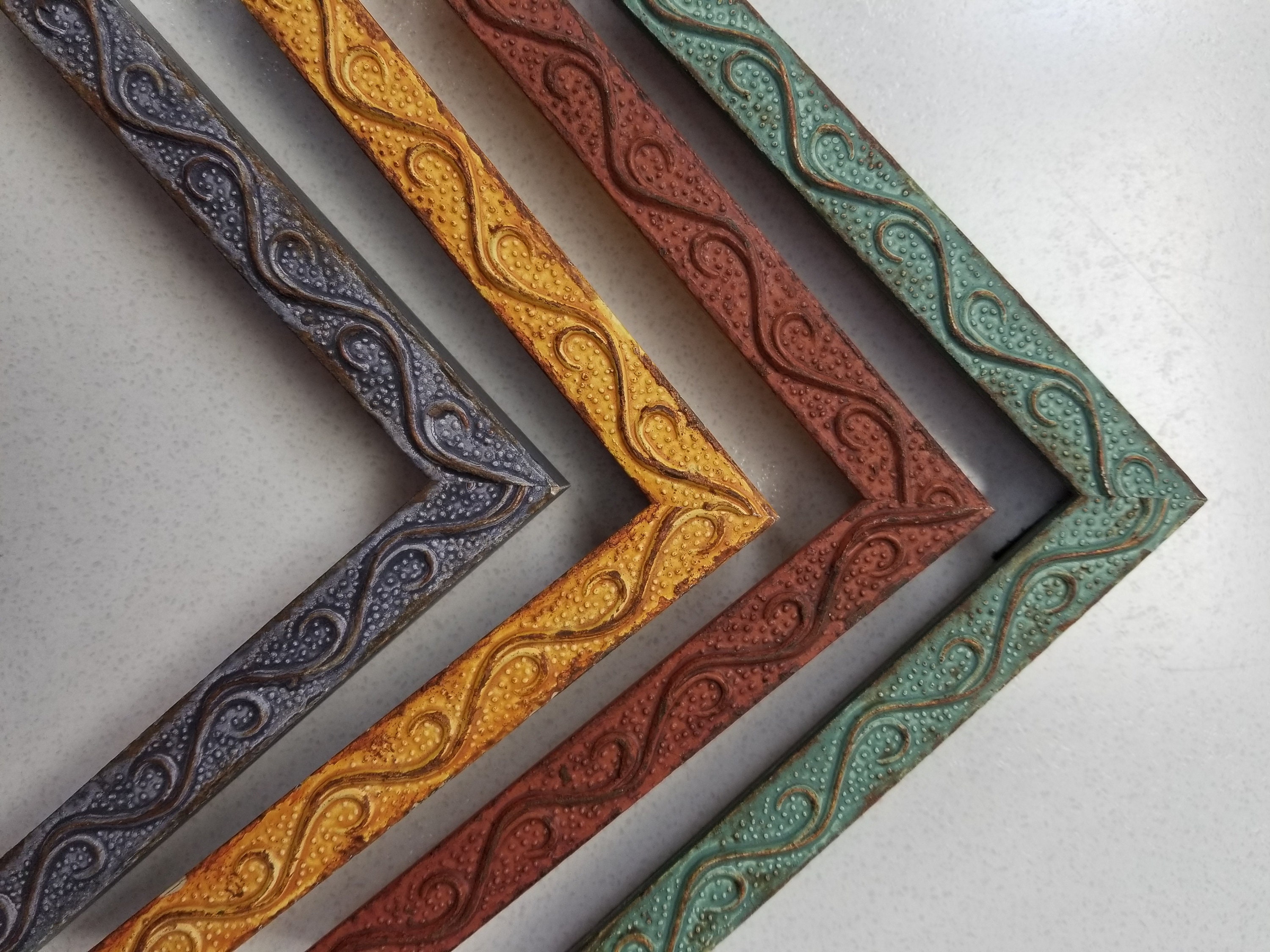 Colorful Wavy Pattern Picture Frames 5x7 8x10 8.5x11 and More - Etsy