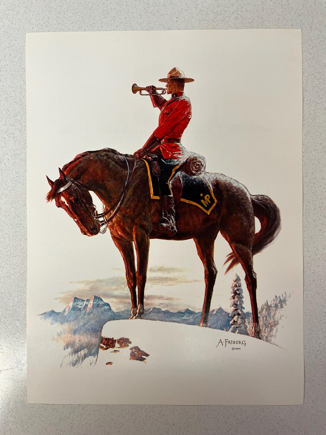 Vintage Arnold Friberg Print Canadian Mountie Bugle - Etsy
