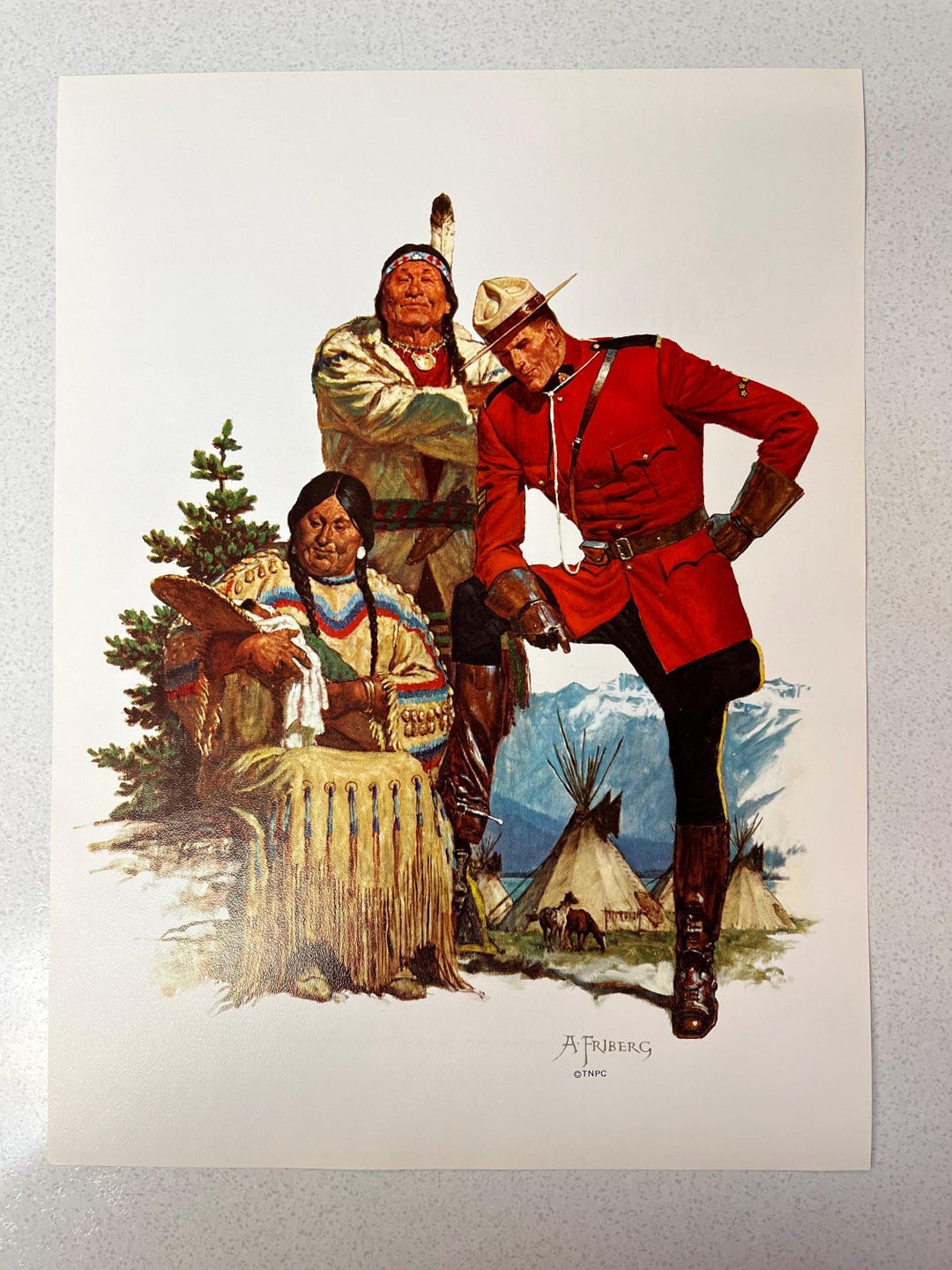 Vintage Arnold Friberg Print Canadian Mountie Tipi - Etsy