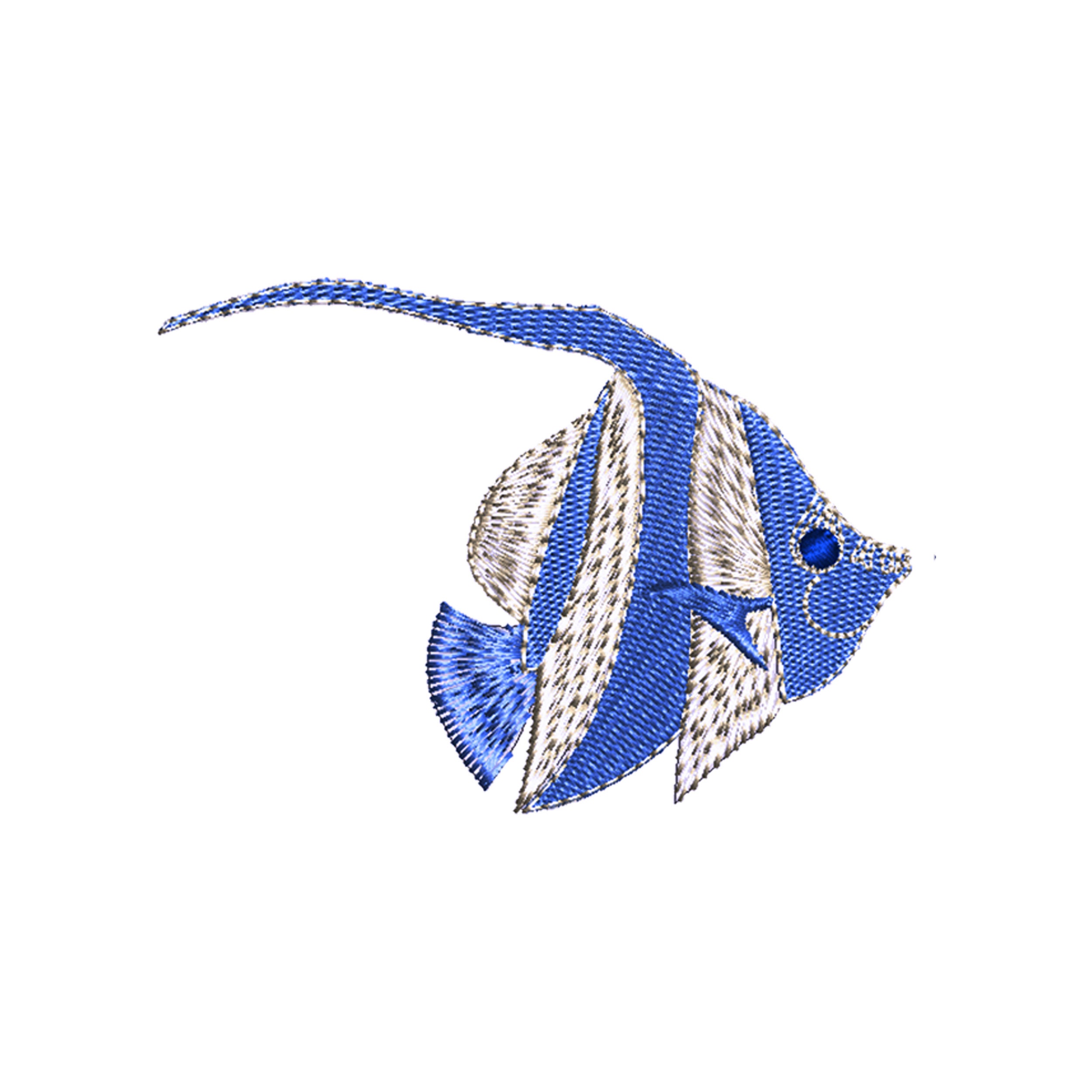 6 Sea Fish Nautical Chinoiserie Tropical Water Ocean Fish Machine ...