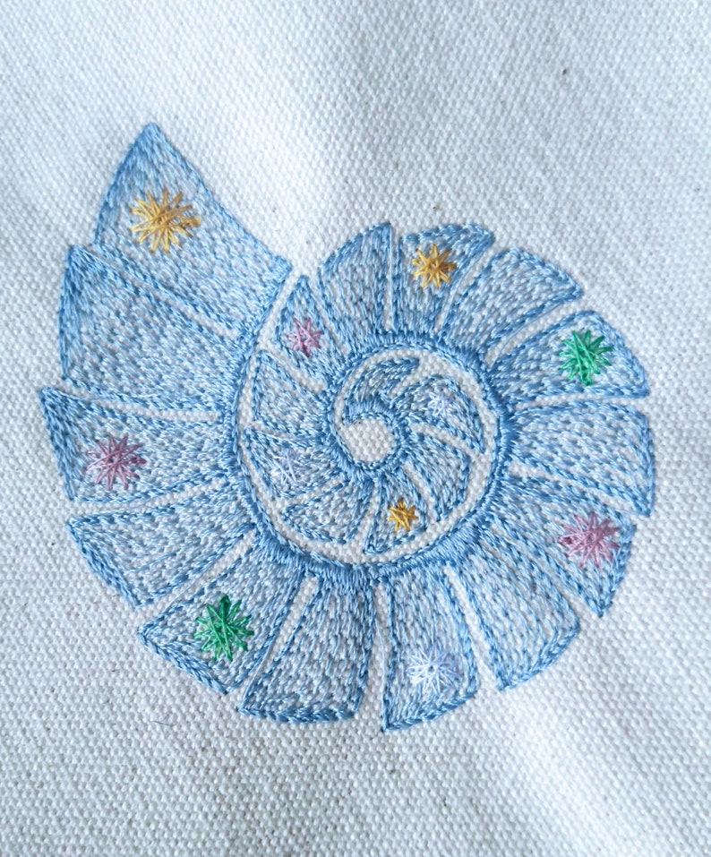 Sea Shells Machine Embroidery Bohemian Ocean Shell Design - Etsy