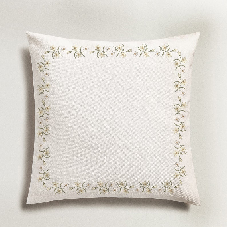 Easter Flower Border Machine Embroidery Designs, Spring Floral ...