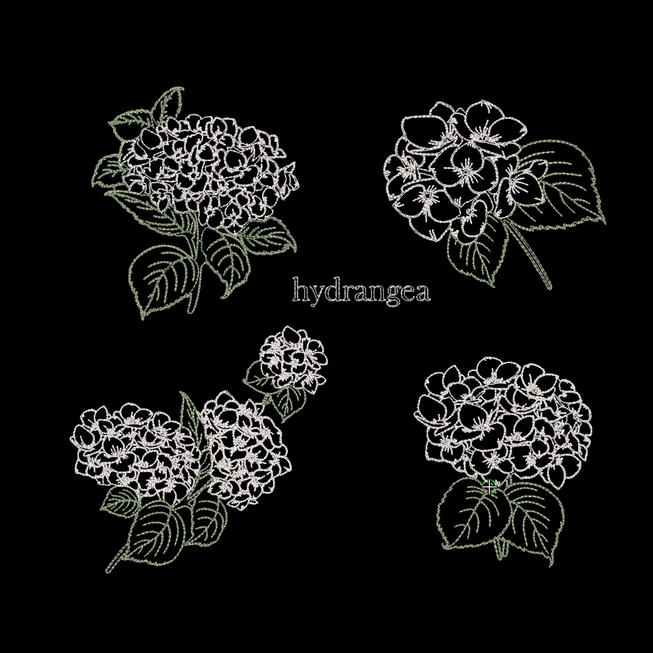 Hydrangea Flowers Machine Embroidery Mask Flower Floral | Etsy