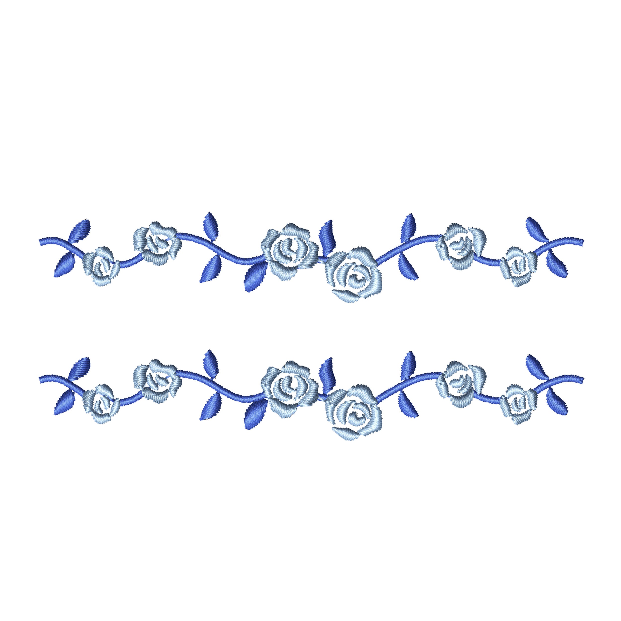 Classic Rose Flower Border Machine Embroidery Mask Floral | Etsy