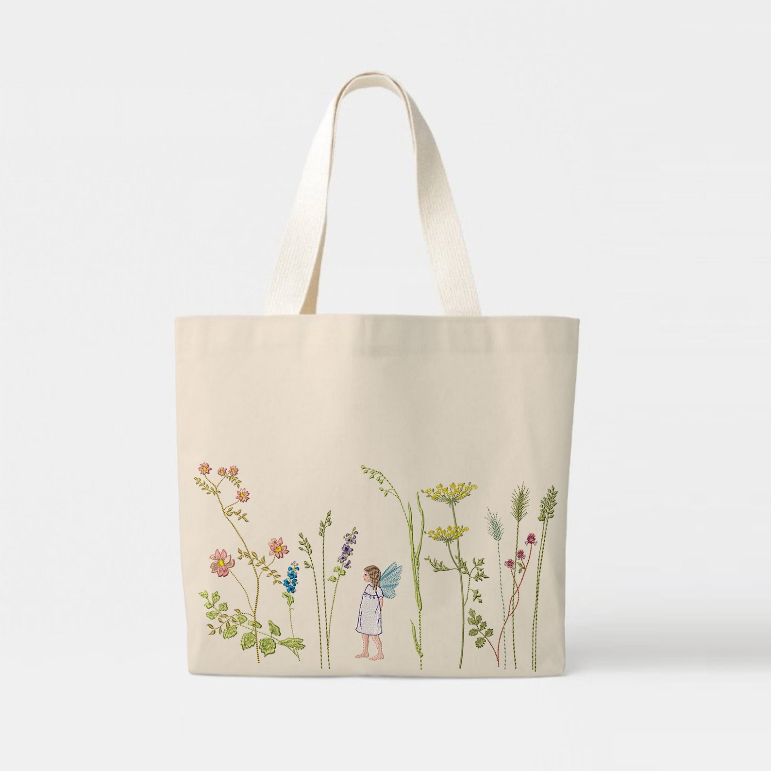 Flower Fairy Machine Embroidery Garden Easter Floral Botanical - Etsy