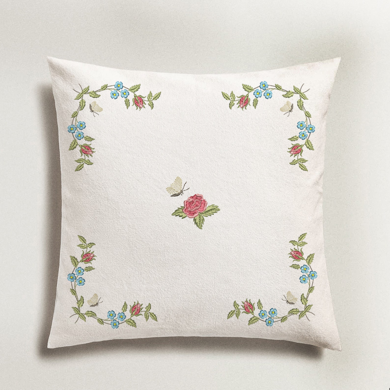 Rose Border and Corners Machine Embroidery, Flower Floral Botanical ...