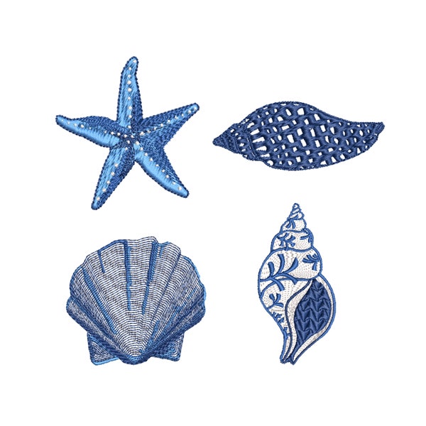 Sea Shells Machine Embroidery - Etsy