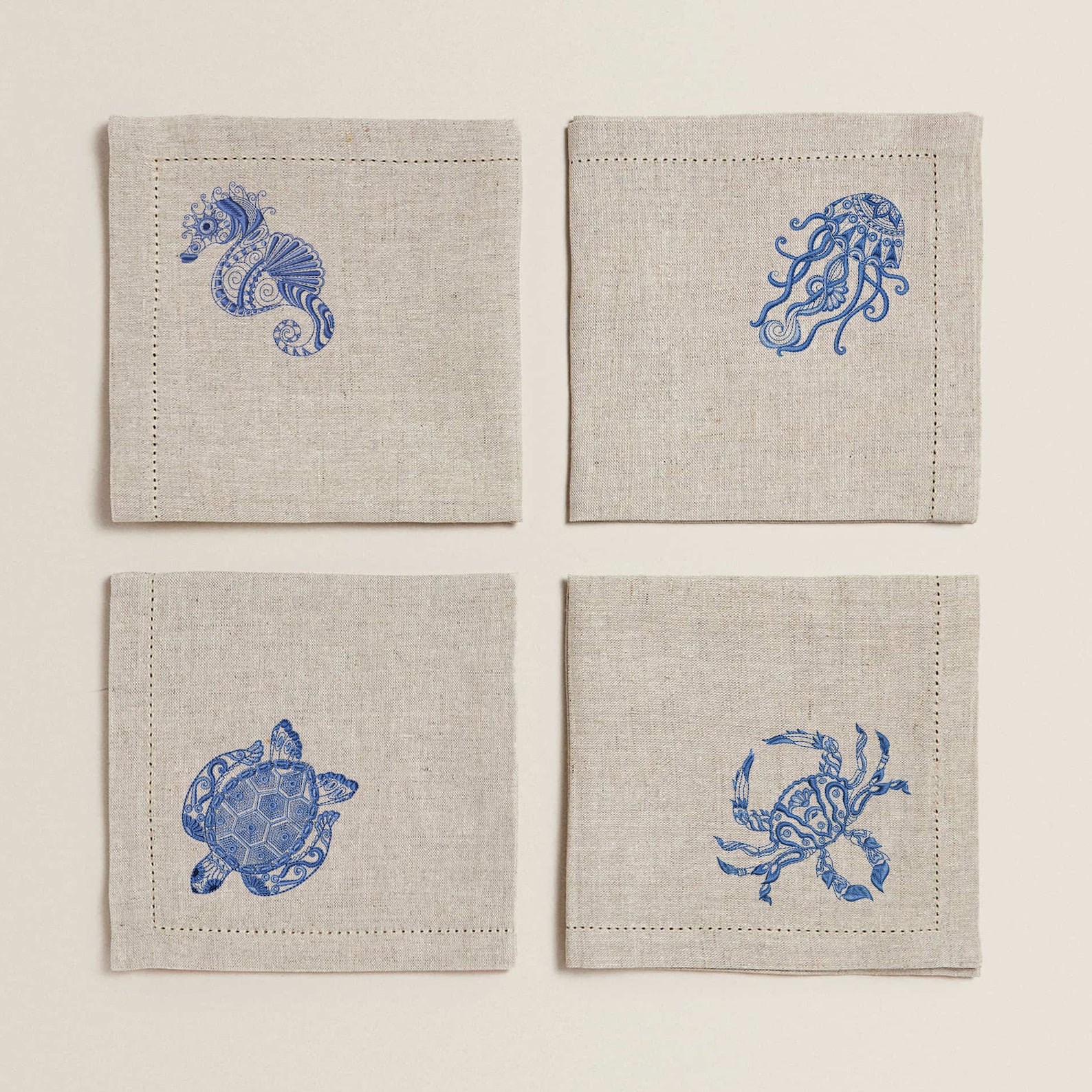 Bohemian Chinoiserie Sea Crab Tropical Water Ocean Marine Maritime ...