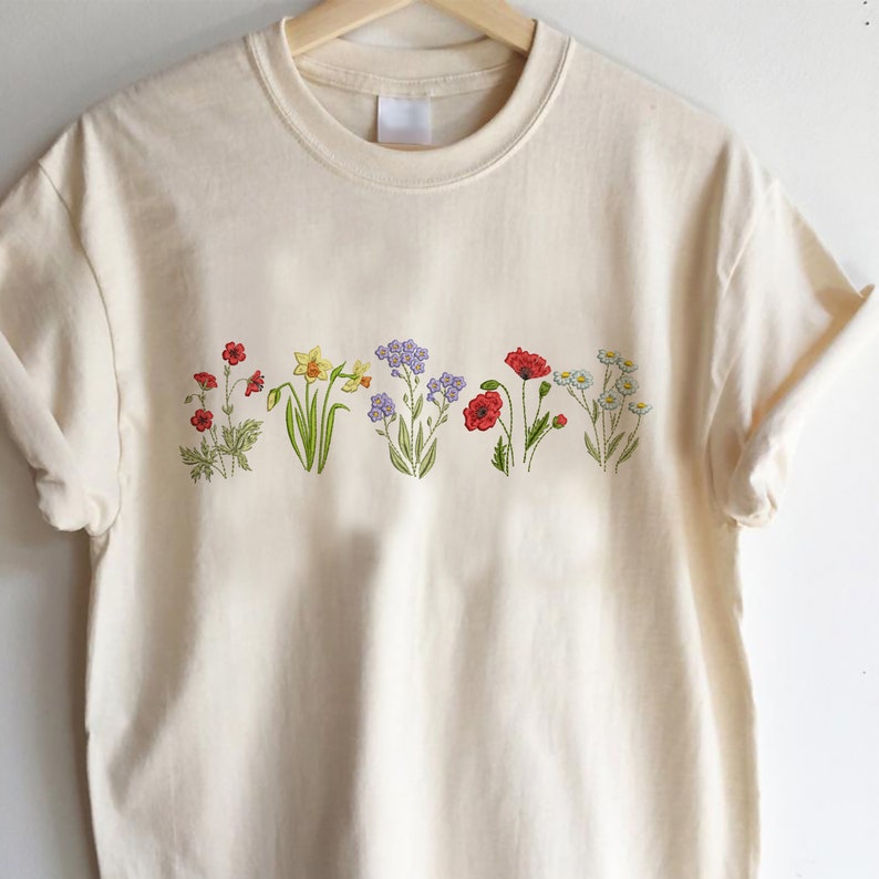 10 Flower Machine Embroidery Designs Flowers Botanical - Etsy