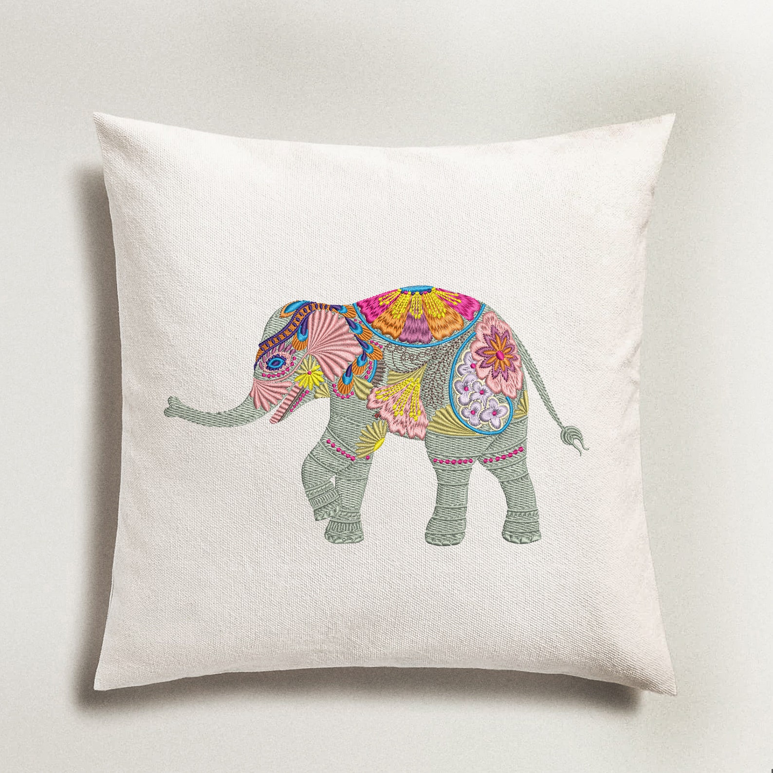 Boho Elephant Machine Embroidery Design Bohemian Summer | Etsy