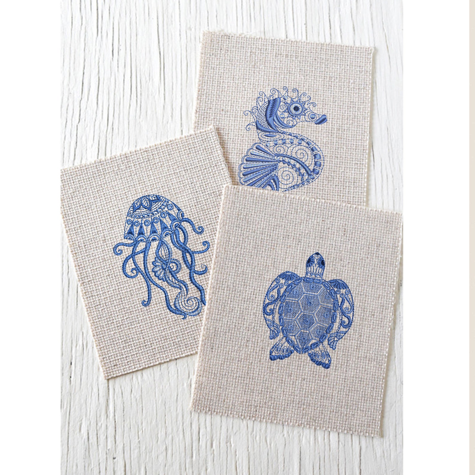 Bohemian Chinoiserie Sea Turtle Tropical Water Ocean Marine Maritime ...