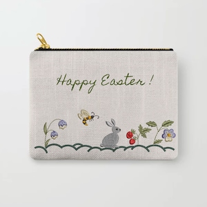 Easter Bunny Flower Border Set Machine Embroidery Design, Floral ...