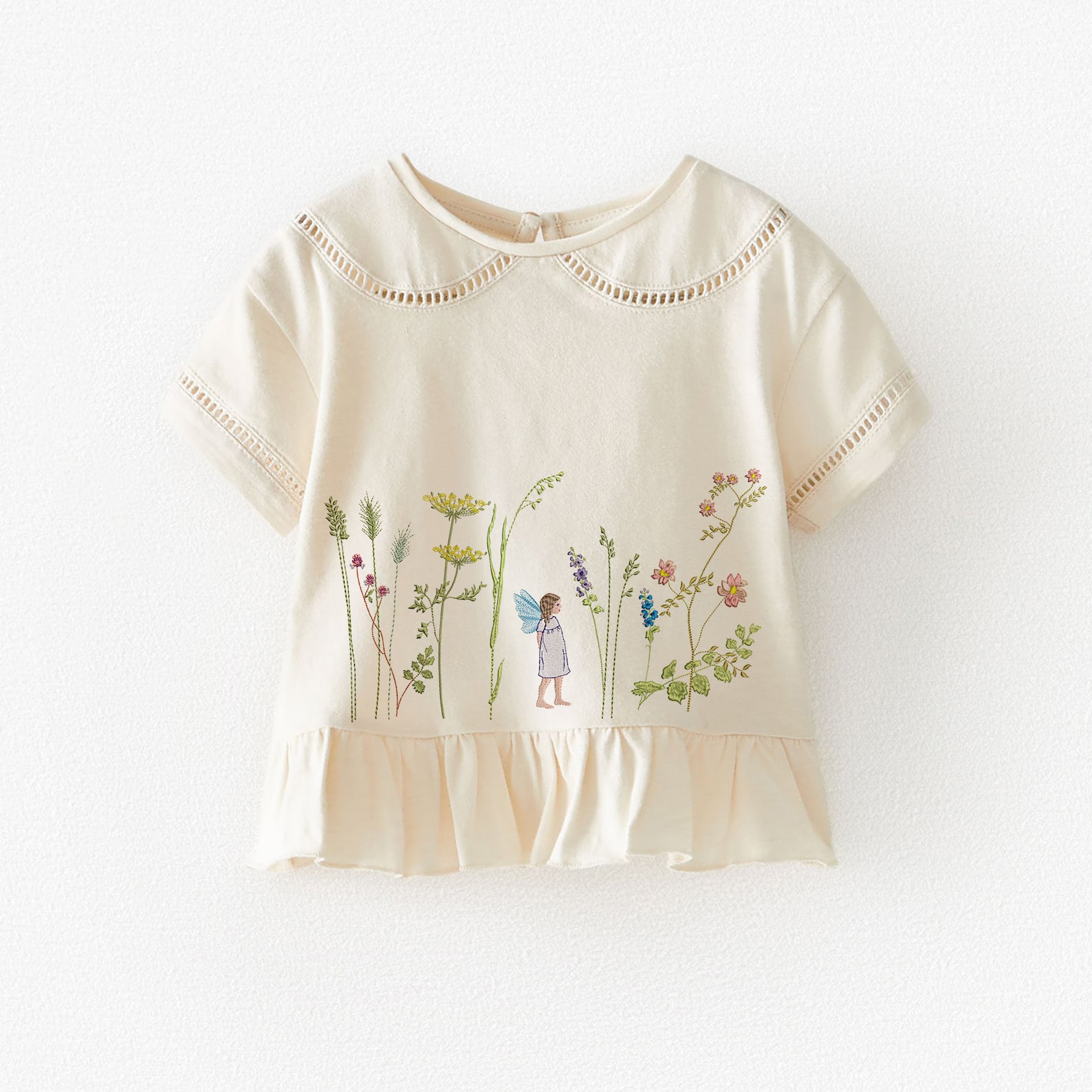 Flower Fairy Machine Embroidery Garden Easter Floral Botanical | Etsy