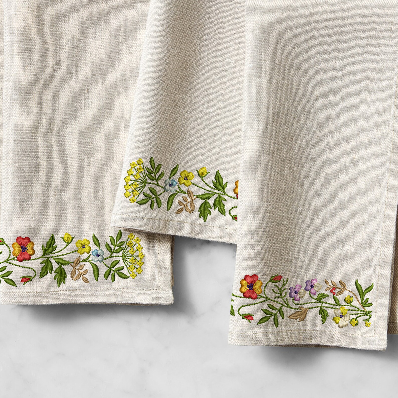 2 Flower Border Machine Embroidery Designs + 8 Flowers Instant Download ...