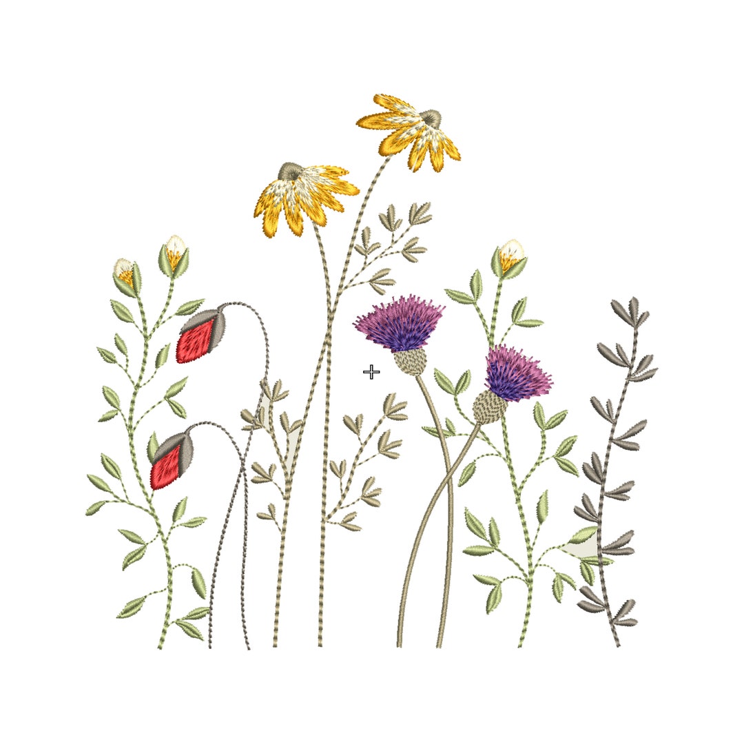Garden Flower Machine Embroidery Design Pattern Instant Download ZIP ...