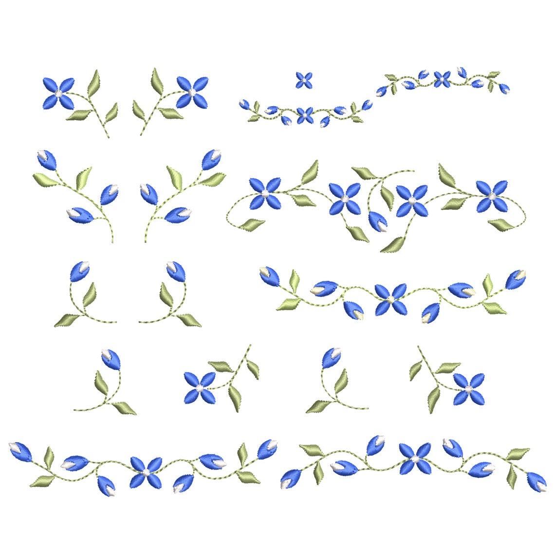 Flower Border Machine Embroidery Mask Daisy Floral Botanical - Etsy