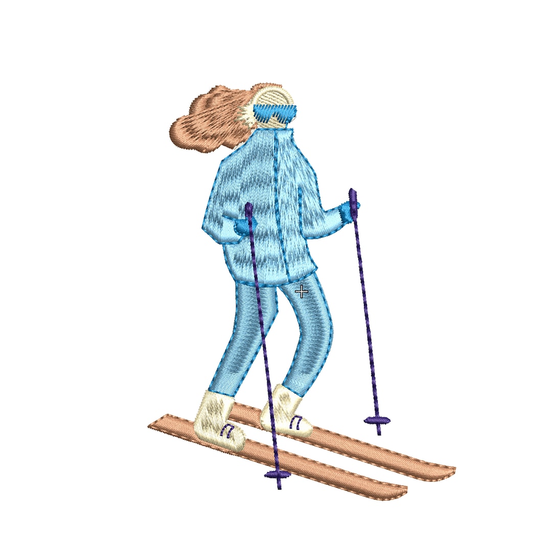 Winter Sports Skiing Machine Embroidery Design – 12 Elements (digital ...