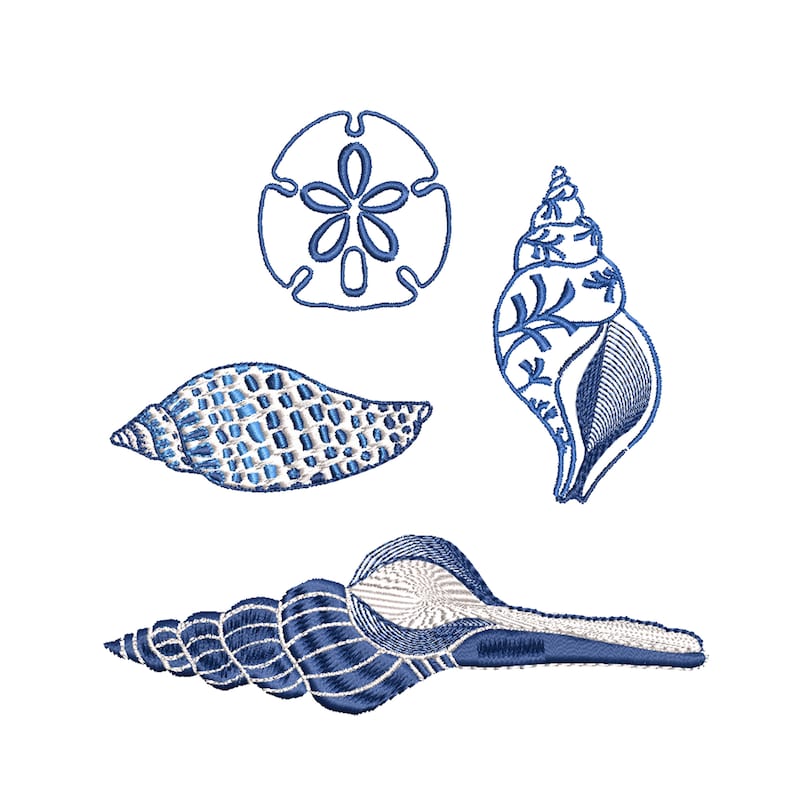Sea Shells Machine Embroidery - Etsy
