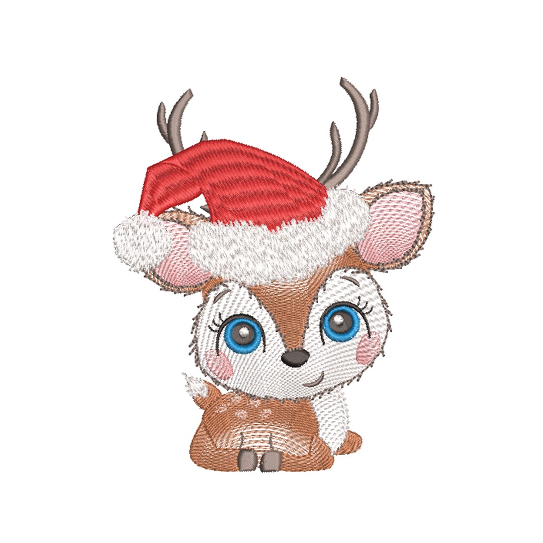 Christmas Santa Baby Deer Machine Embroidery Design (instant Download ...