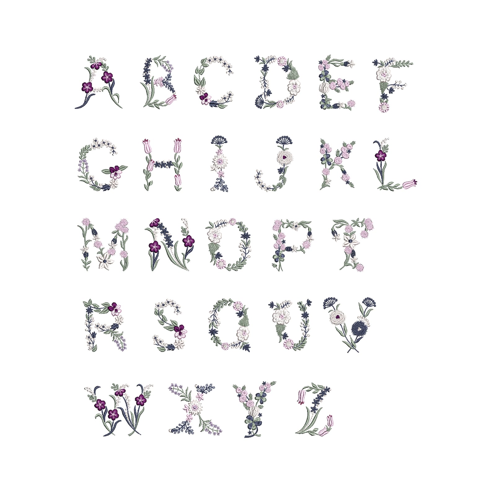 Love Alphabet ABC Letter Monogram Font Heart Wedding Birthday | Etsy