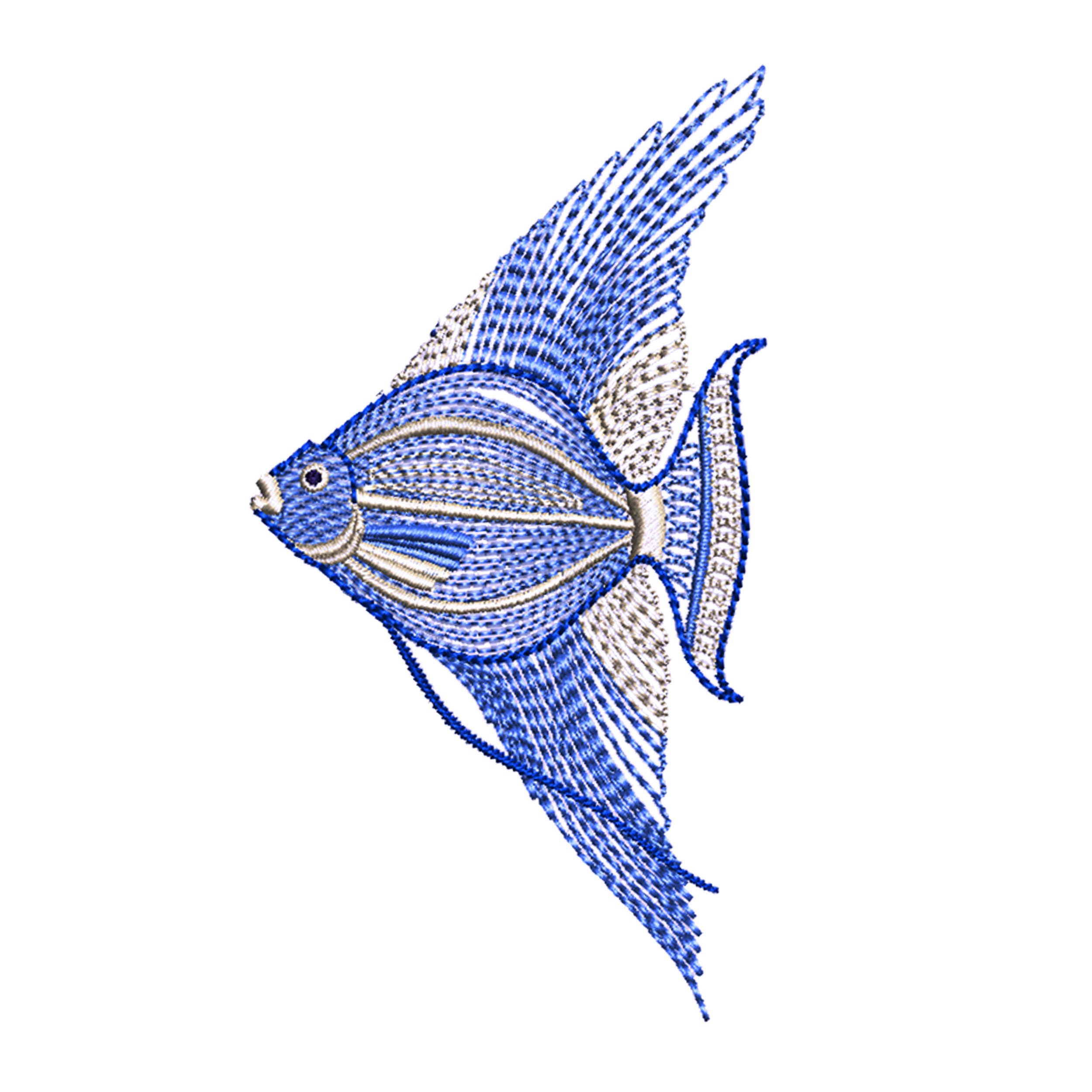 6 Sea Fish Nautical Chinoiserie Tropical Water Ocean Fish Machine ...