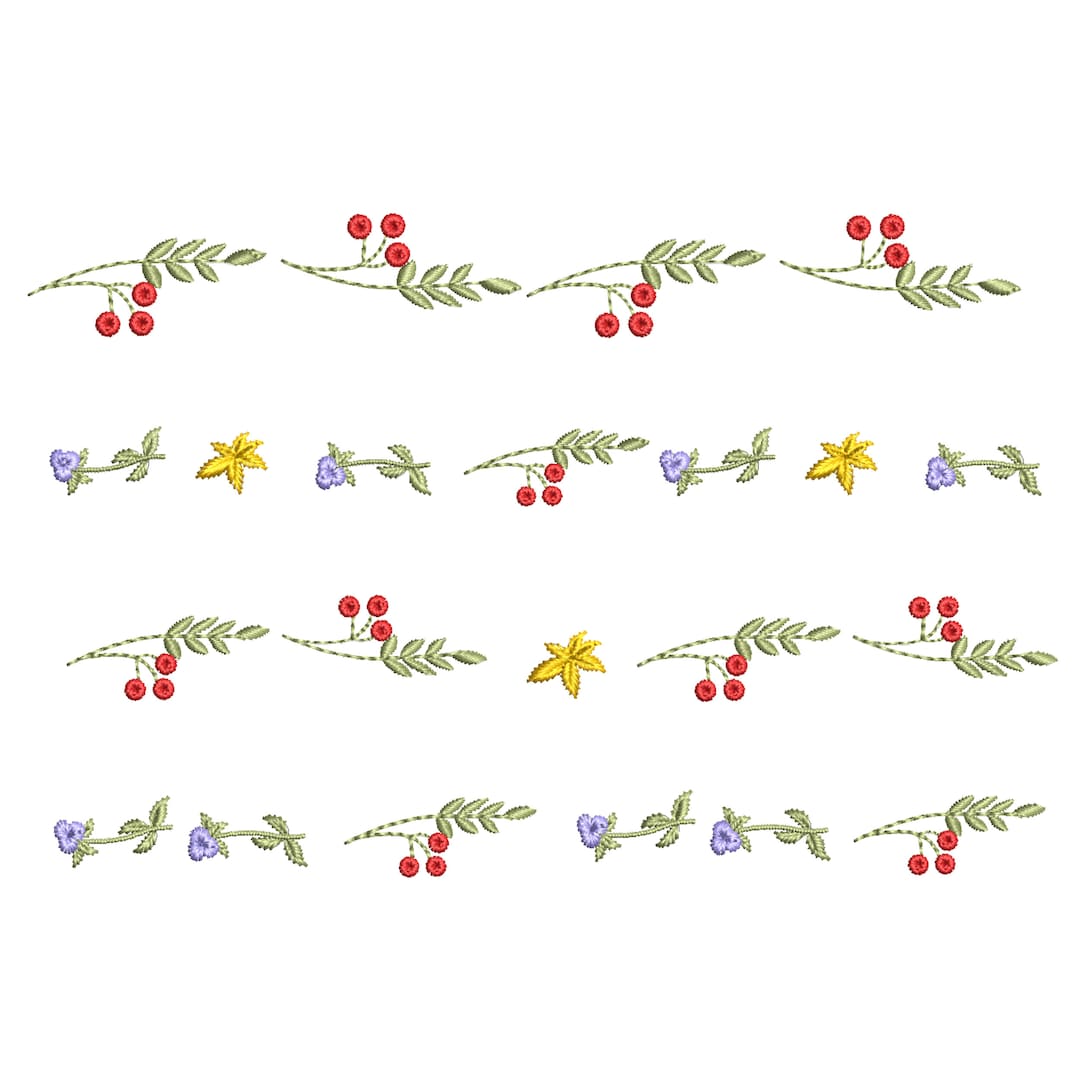 Delicate Flower Border Machine Embroidery Design Bundle, Floral ...