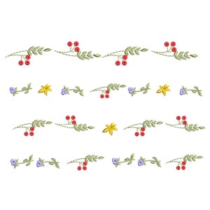 Delicate Flower Border Machine Embroidery Design Bundle, Floral ...