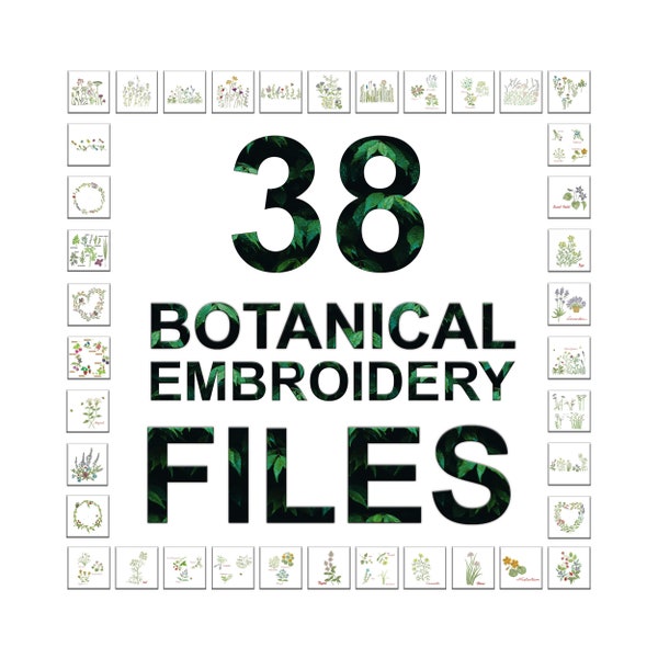 Botanical Embroidery Patterns - Etsy