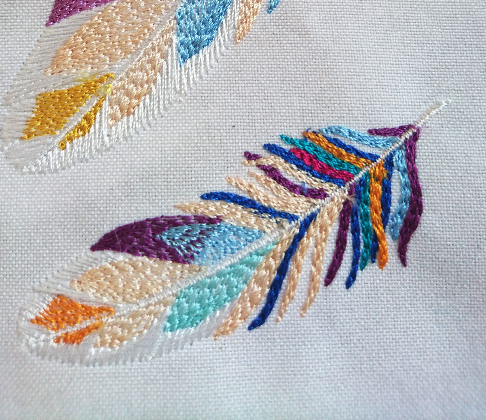 Colorful Bird Feathers Machine Embroidery Design Pattern Instant ...