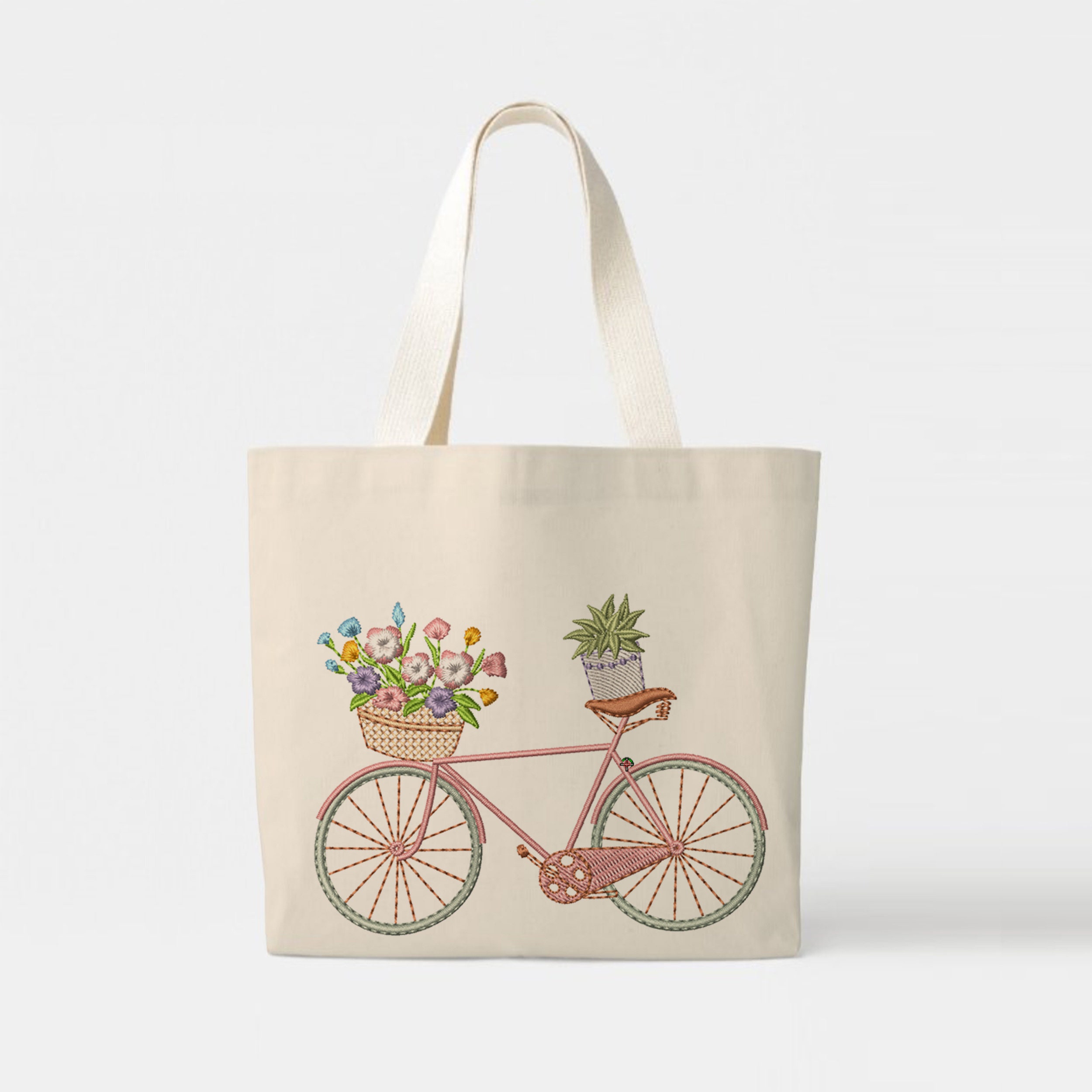 Flower Bike Machine Embroidery Bicycle Easter Spring Floral | Etsy