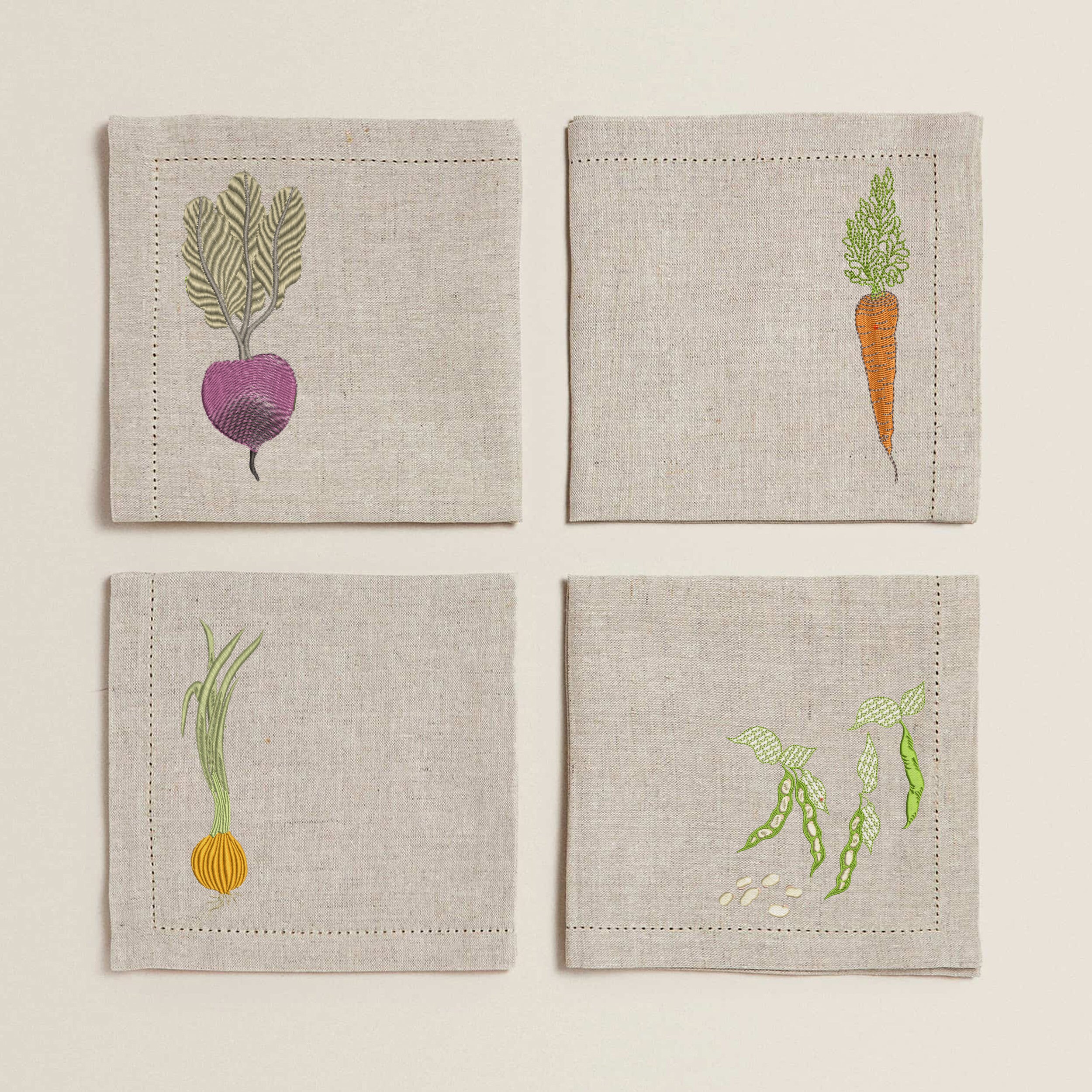 Happy Vegetables Garden Machine Embroidery Herb Salad Greens Plants ...
