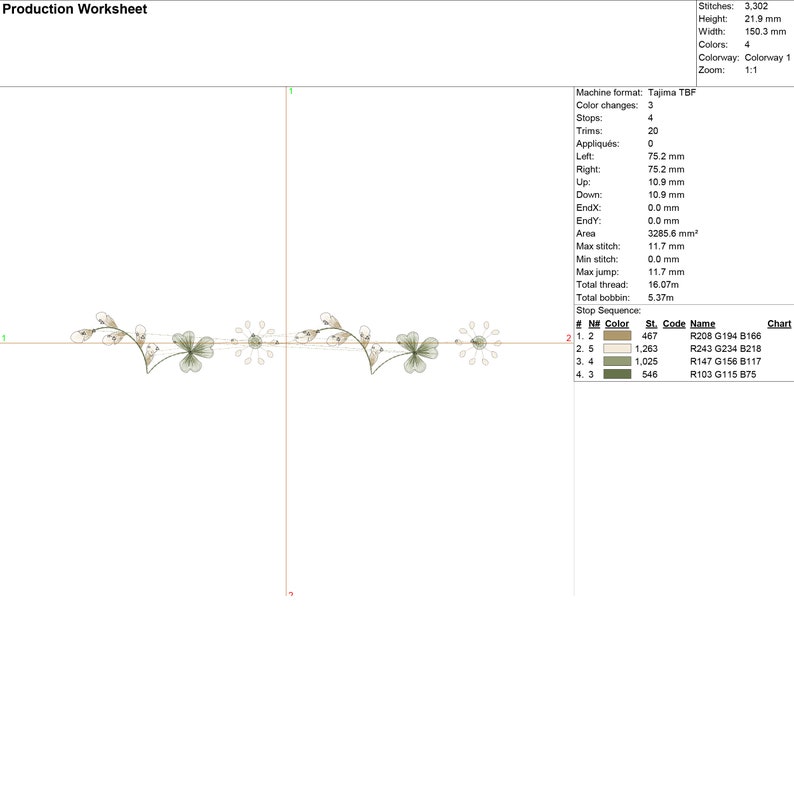 Easter Flower Border Machine Embroidery Designs, Spring Floral ...
