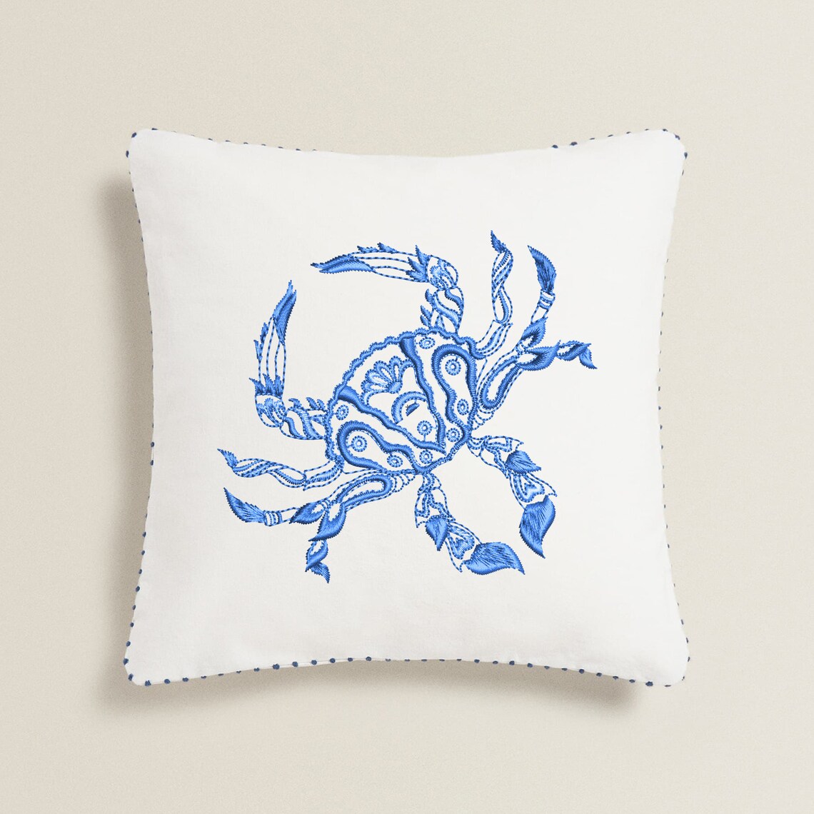 Bohemian Chinoiserie Sea Crab Tropical Water Ocean Marine - Etsy