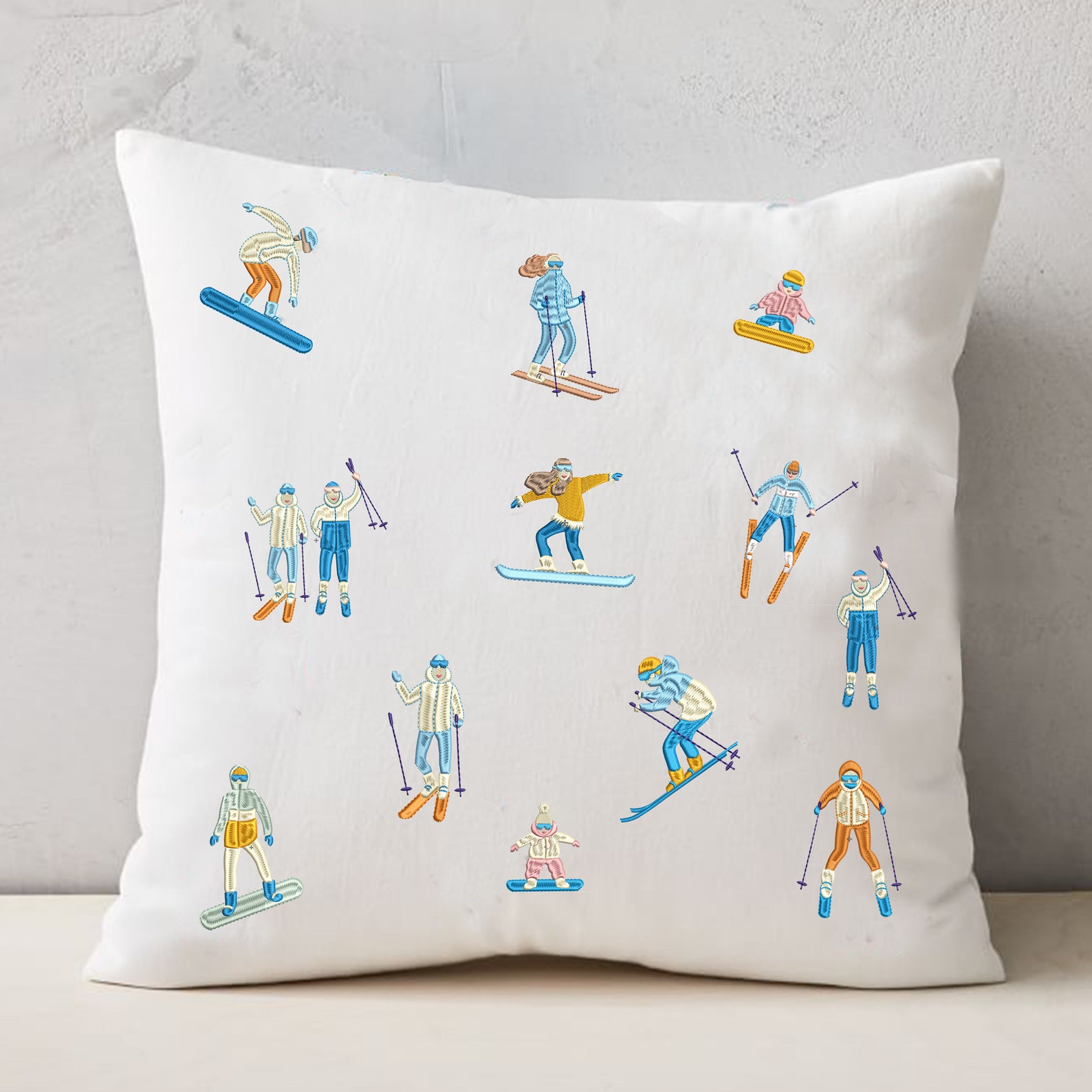 Winter Ski Sport Machine Embroidery Design Snowboard Mountain - Etsy