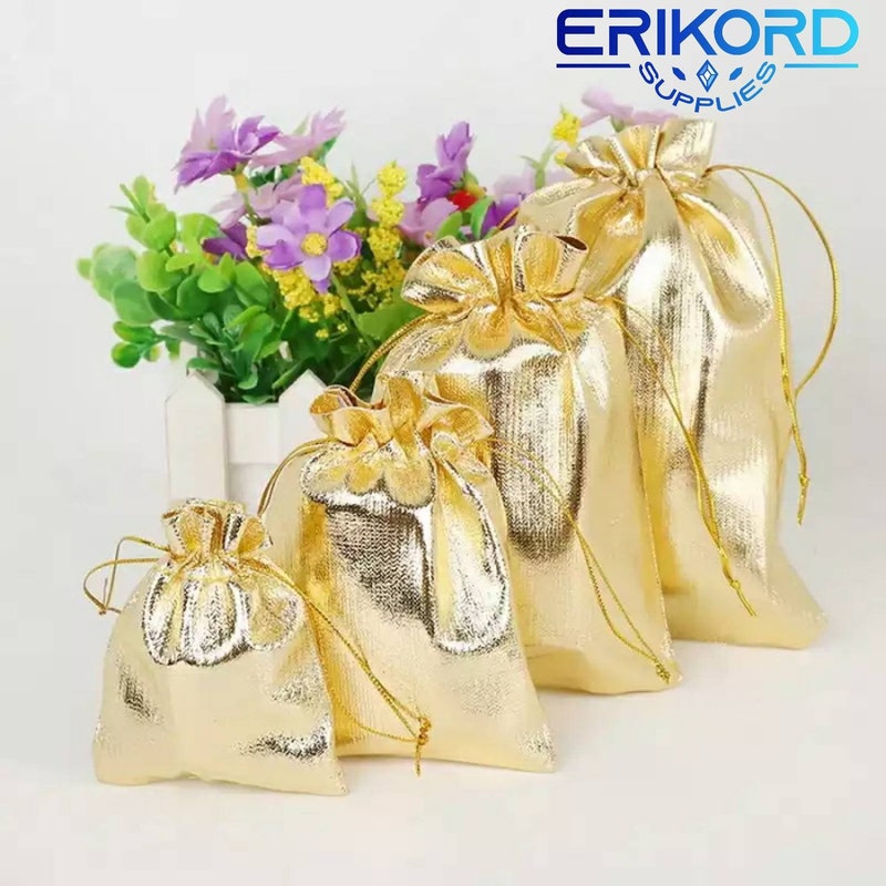 Gold Favor Bags - Etsy