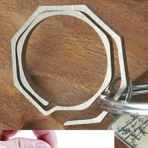 Keyring Key Multi Tool Octagon Titanium TC4 Pocket Hook Keychain Camp ...