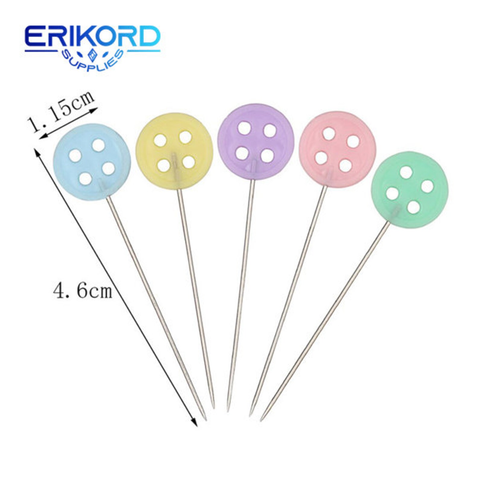 100/50 Pcs Patchwork Needle Craft Flower Button Head Pins Embroidery ...