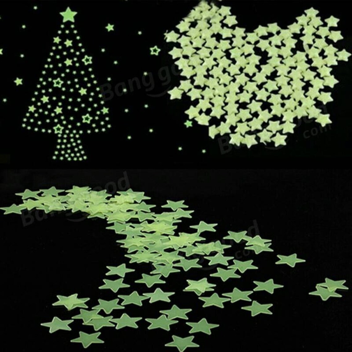 Glowing Stars, Glow in the Dark, 100pcs Star, Star Stickers, Wall ...