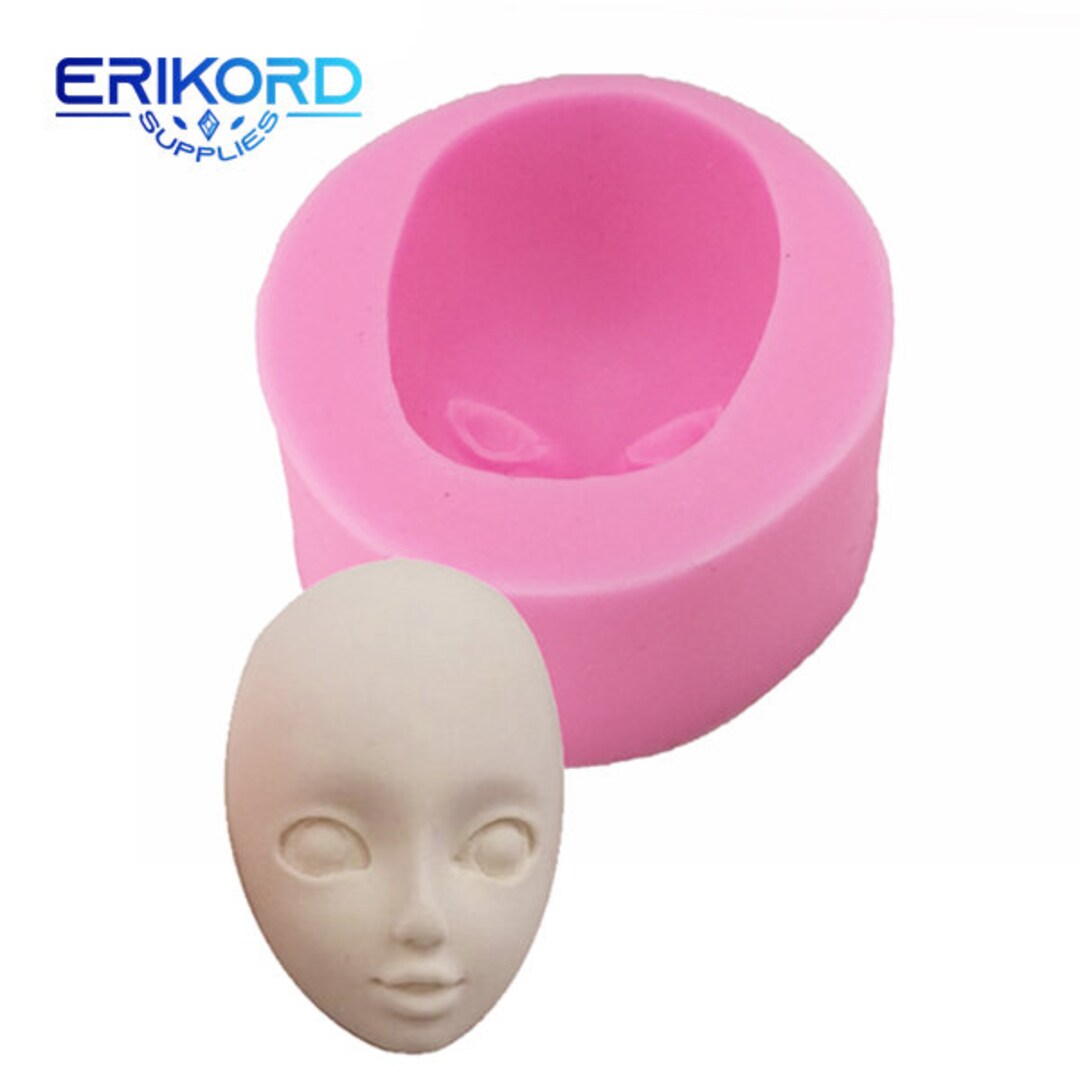 3D Baby Face Silicone Mold Chocolate Polymer Clay Epoxy Resin Craft ...